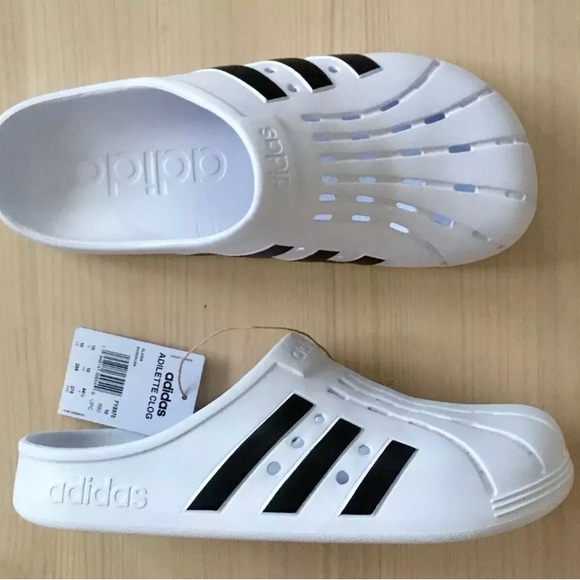 adidas Originals | Shoes | Adidas Adilette Clogs Superstar White Black ...